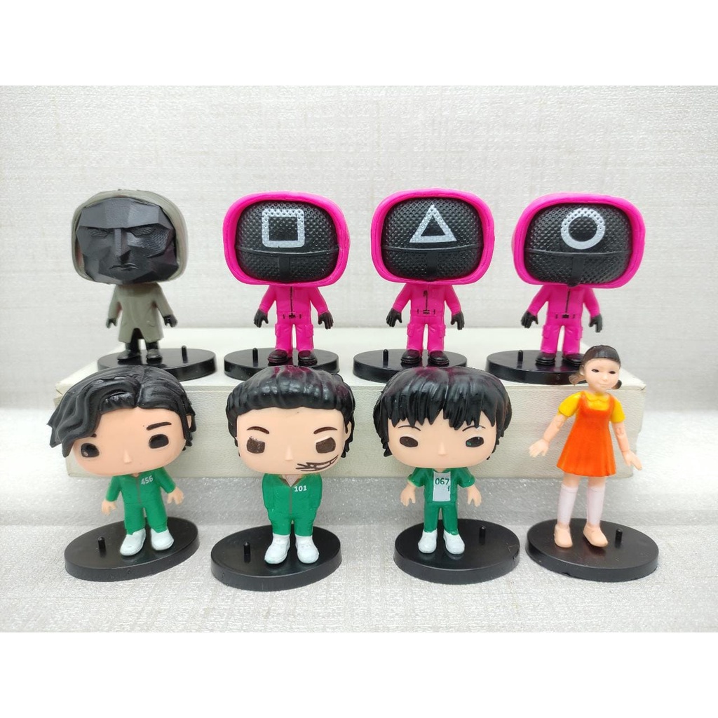 Jual Action Figure SQUID GAME Set isi 8 - Netflix KDrama | Shopee Indonesia