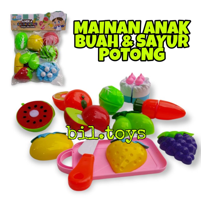 Jual MAINAN EDUKASI BUAH DAN SAYUR POTONG DAN ROTI ULANG TAHUN MAINAN ...