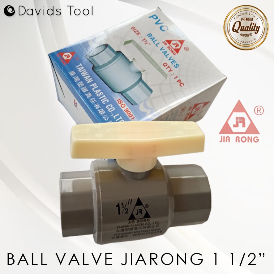 Jual Stop Kran Ball Valve Pvc Jiarong 11/2 Inch | Shopee Indonesia