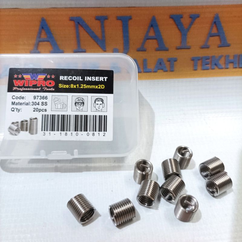 Jual WIPRO Recoil Insert M8 x 1.25 2D / Grip Coil ( JUAL/pcs ) | Shopee ...