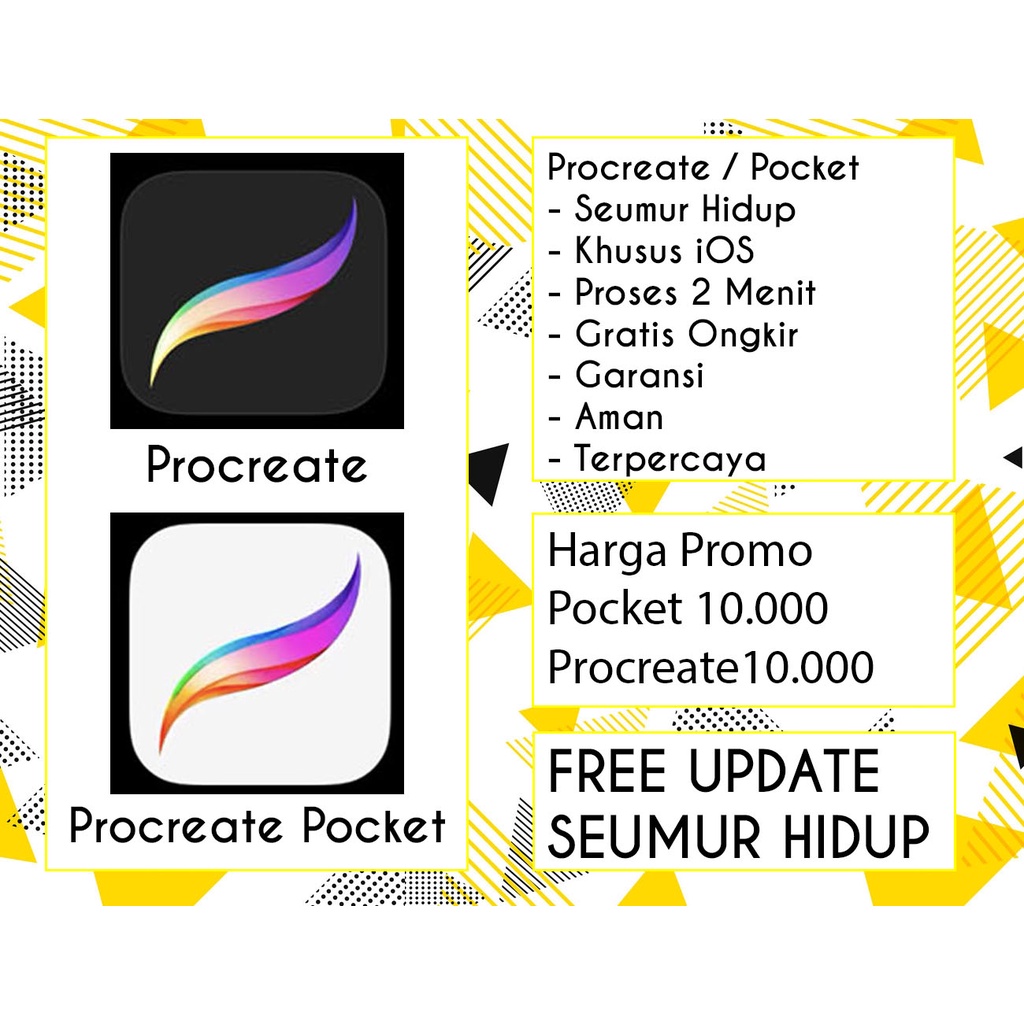 Jual *PROMO* Aplikasi Procreate / Pocket / Procreate Dreams (Seumur ...