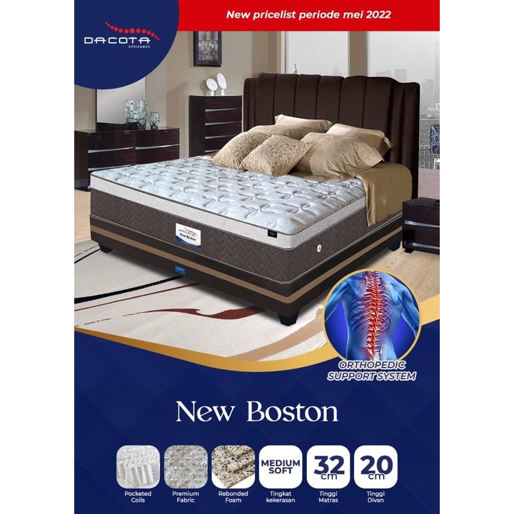 Jual DACOTA Spring bed Orthopedic Tebal 32cm - SpringBed 6 kaki Pocket ...
