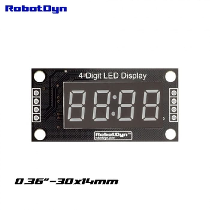 Jual RED DECIMAL 0.36" 4-Digit LED Display Tube 7-segments Merah TM1637 ...