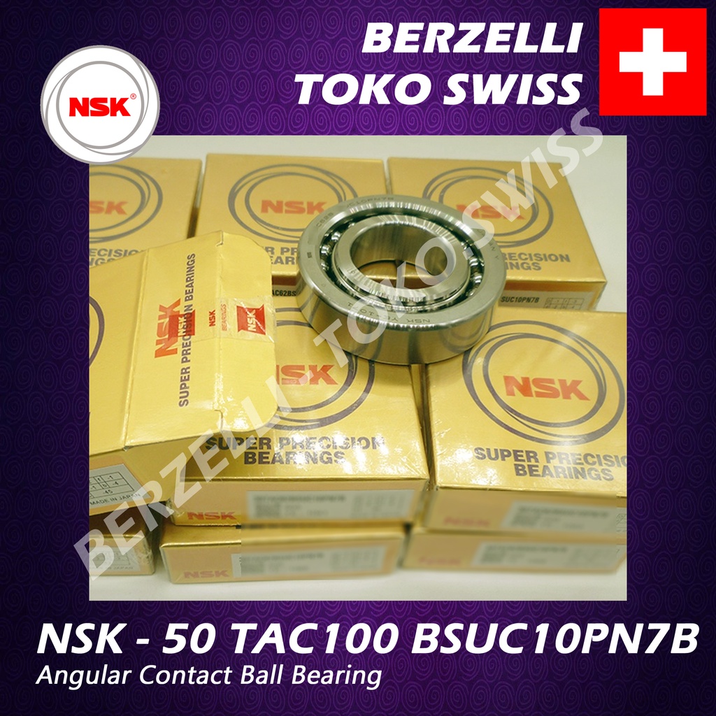 Jual NSK 50 TAC 100 BSUC10PN7B Angular Contact Ball Bearing | Shopee ...