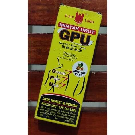Jual Gpu Aroma Pala 60 Ml / Pegal Linu / Nyeri Sendi / Keseleo | Shopee ...