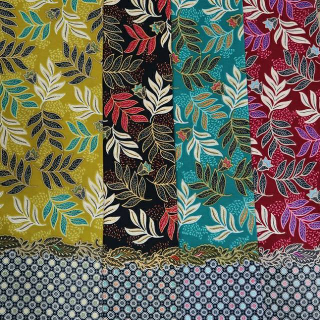 Jual kain batik bsy non prada motif daun pakis harga per 1/2mtr ...