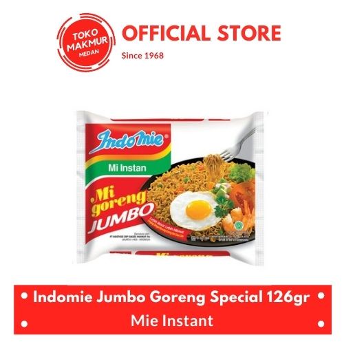 Jual INDOMIE JUMBO GORENG 129GR (MERAH) | Shopee Indonesia