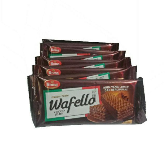 Jual Roma Wafello Wafer Choco isi 10 sachet /Pack | Shopee Indonesia