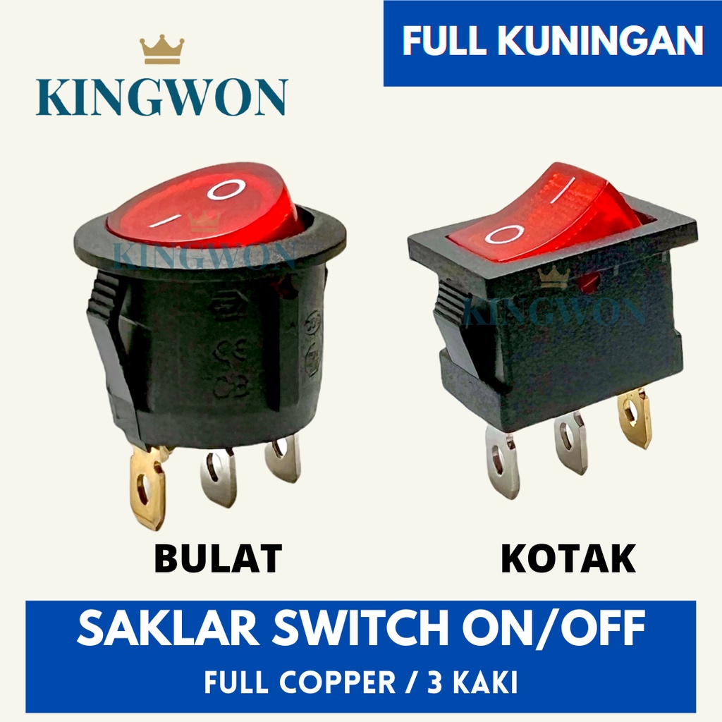 Jual SAKLAR SWITCH ON OFF 3 PIN 3 KAKI ROCKER SWITCH KECIL TOMBOL POWER ...
