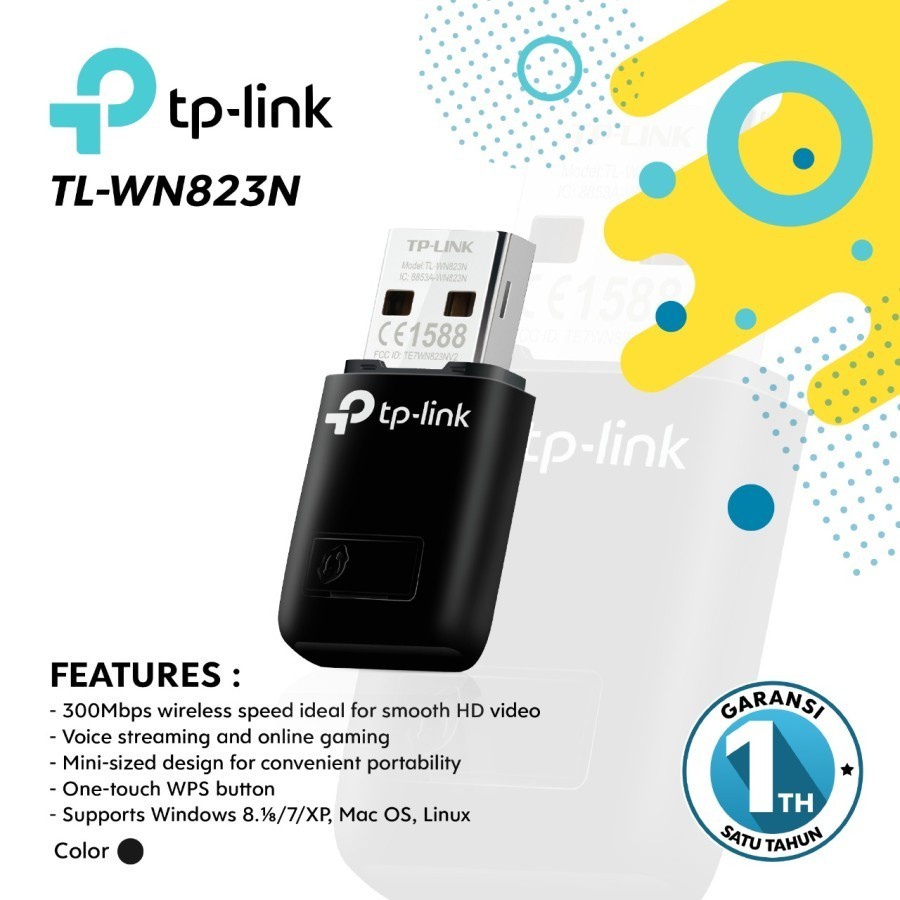 Jual TP-LINK TL-WN823N 300Mbps Mini Wireless N USB Adapter - Garansi 1th | Shopee Indonesia