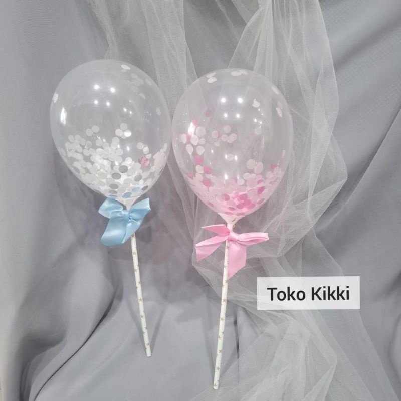 Jual Topper Confetti Mini Balon / Topper Kue/ Hiasan Kue | Shopee Indonesia