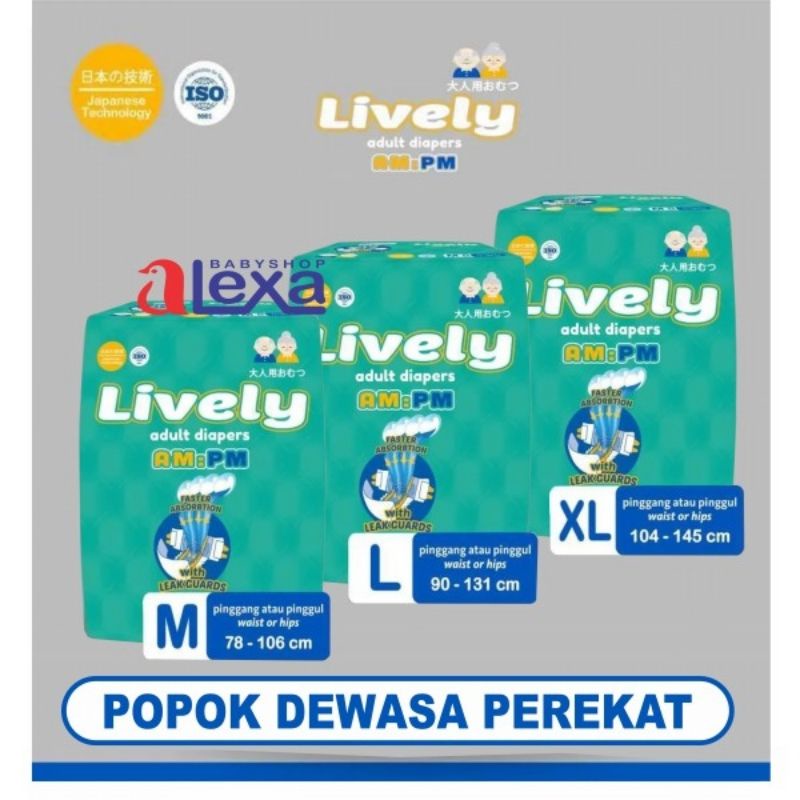 Jual LIVELY Popok Dewasa Day & Night / Popok perekat Dewasa M8 L7 XL6 ...