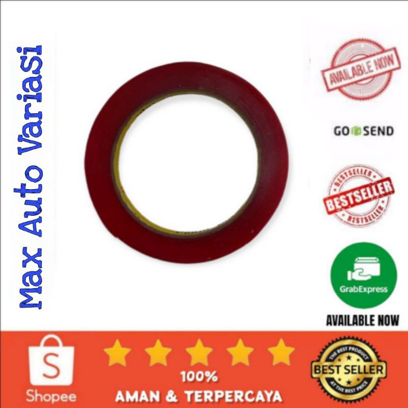Jual Isolasi 3M Merah Bolak Balik Silicone 1 Cm X 3 M | Shopee Indonesia