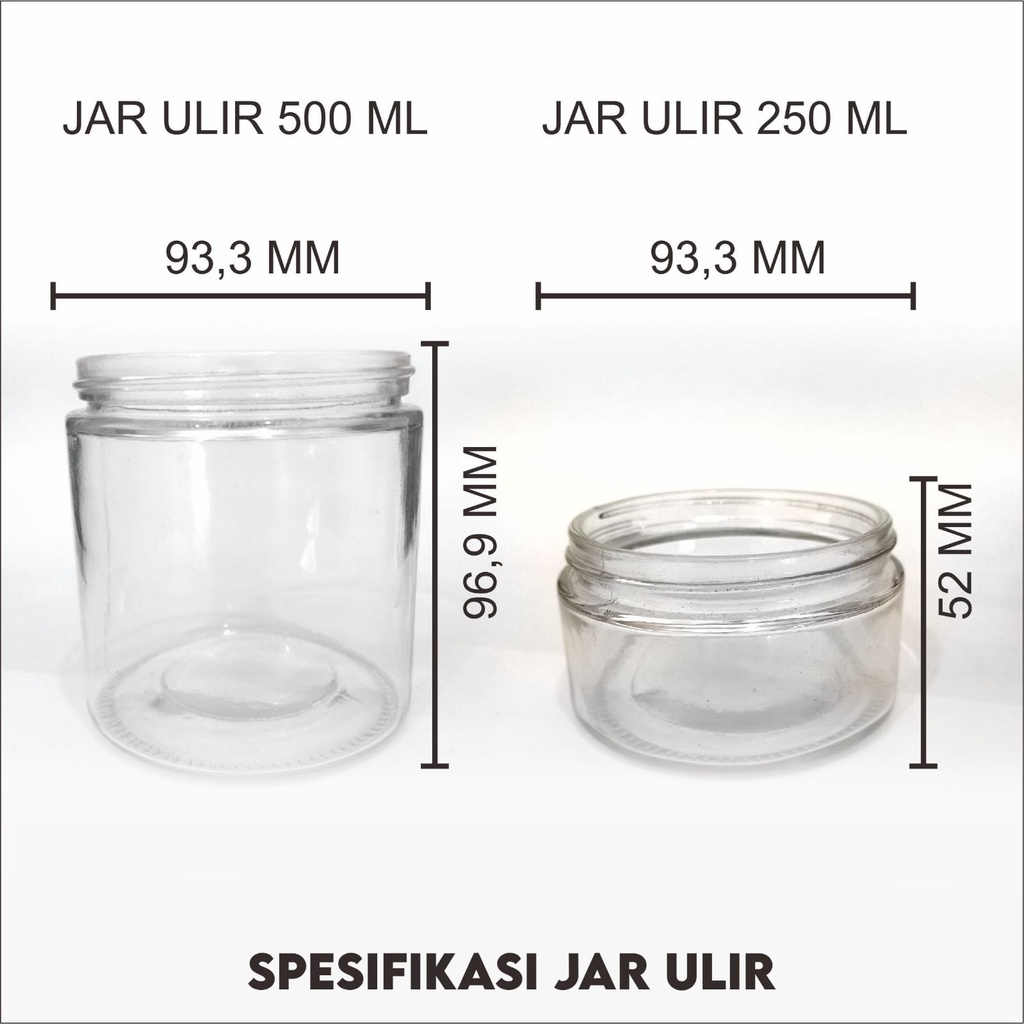 Jual Toples Kaca / Jar kaca ulir 250ml - 500ml / Jar kue / Jar peach ...