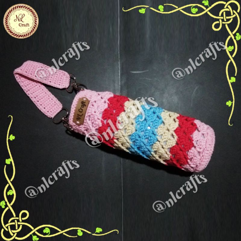 Jual Cover Rajut untuk Botol Minum 500 ml Aksesoris Handmade Sarung ...