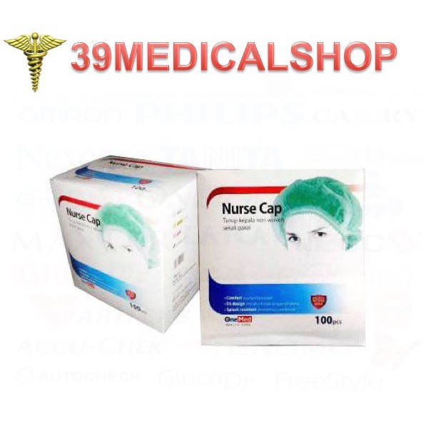 Jual NURSE CAP ONE MED ECERAN - PENUTUP KEPALA OPERASI | Shopee Indonesia
