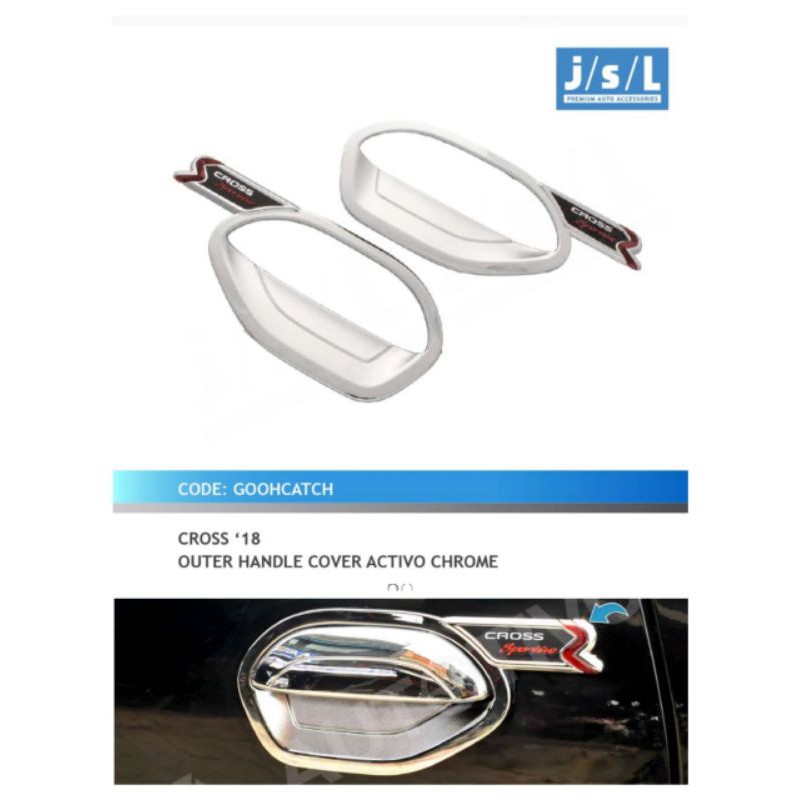 Jual mangkok pintu datsun cross outer cover activo chrome jsl | Shopee Indonesia