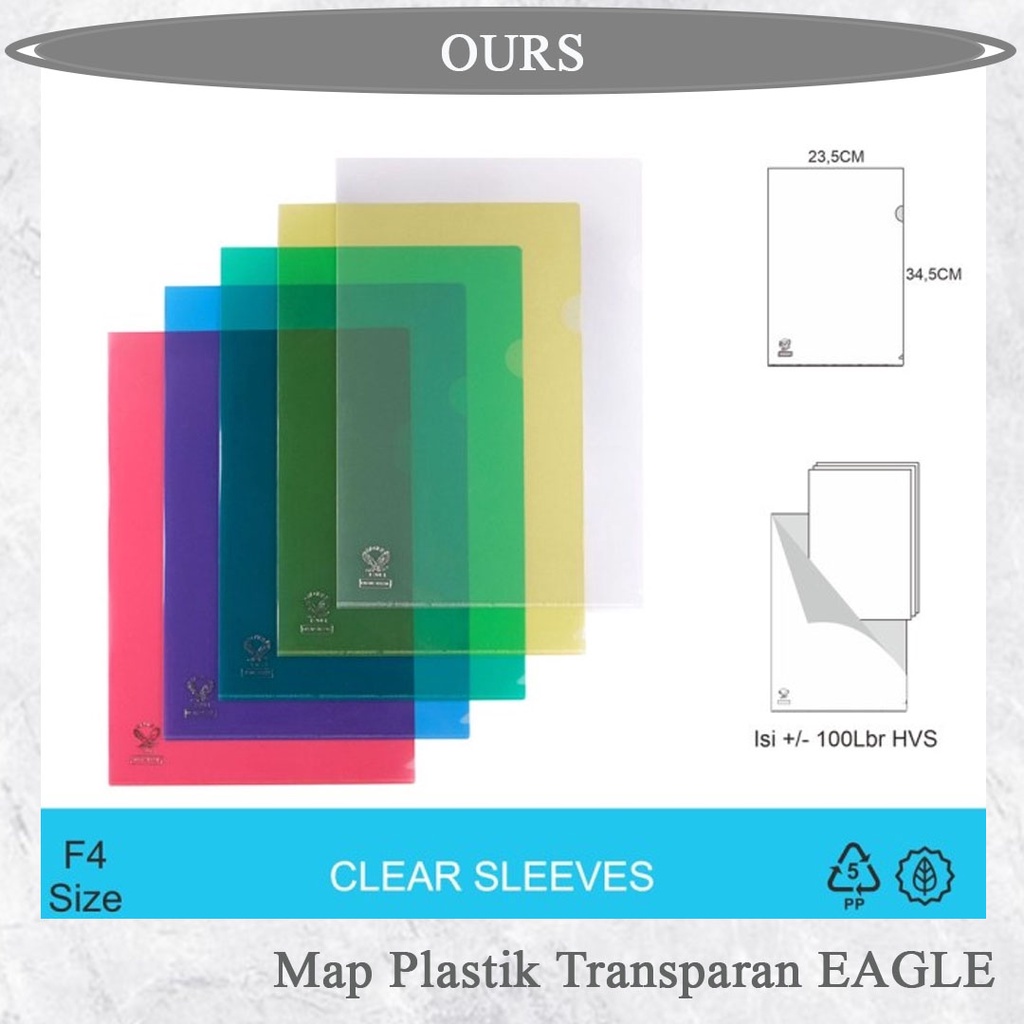 Jual Map L Bening / Map Plastik Transparan E 201 L EAGLE Folio/F4 ...