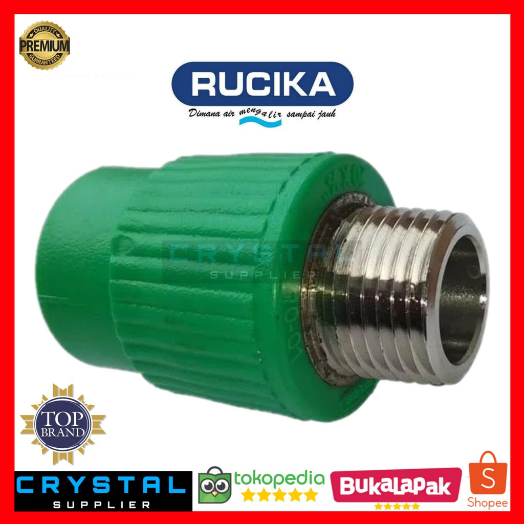 Jual SOK DRAT LUAR PPR RUCIKA 3/4" inch GREEN Male Thread Joint SDL 25 ...