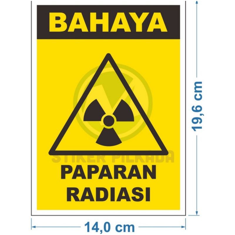Jual STIKER BAHAYA RADIASI 14X19,6CM | Shopee Indonesia