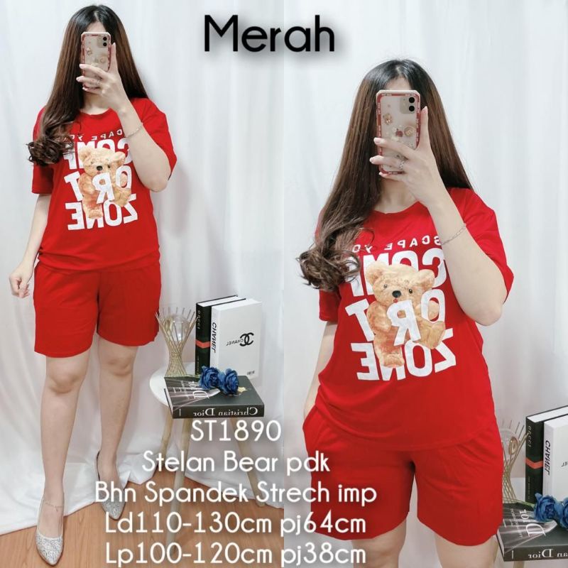 Jual ST1890 SETELAN HP BEAR BAHAN SPANDEK STRECH IMPORT | Shopee Indonesia