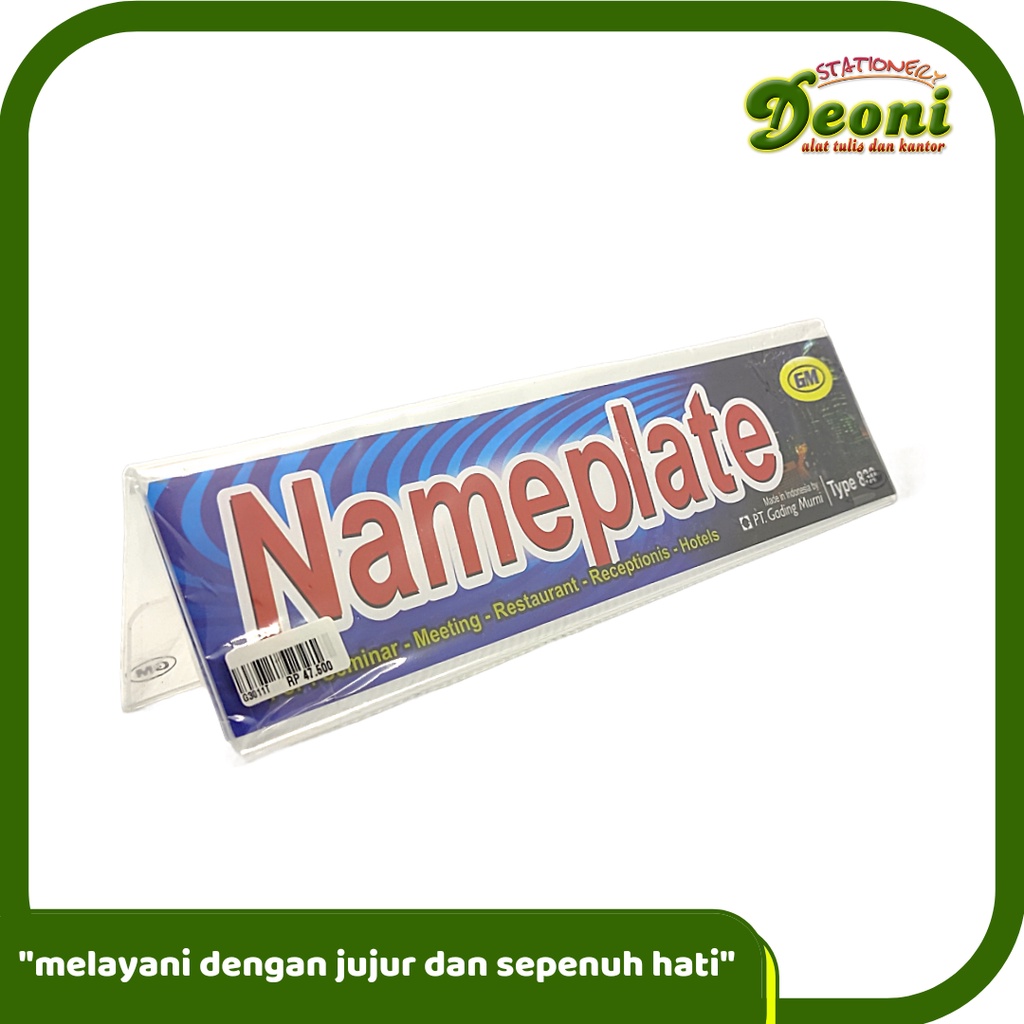 Jual GM NAMEPLATE 830 Akrilik 8 X 30cm Plat Nama Seminar Meeting ...