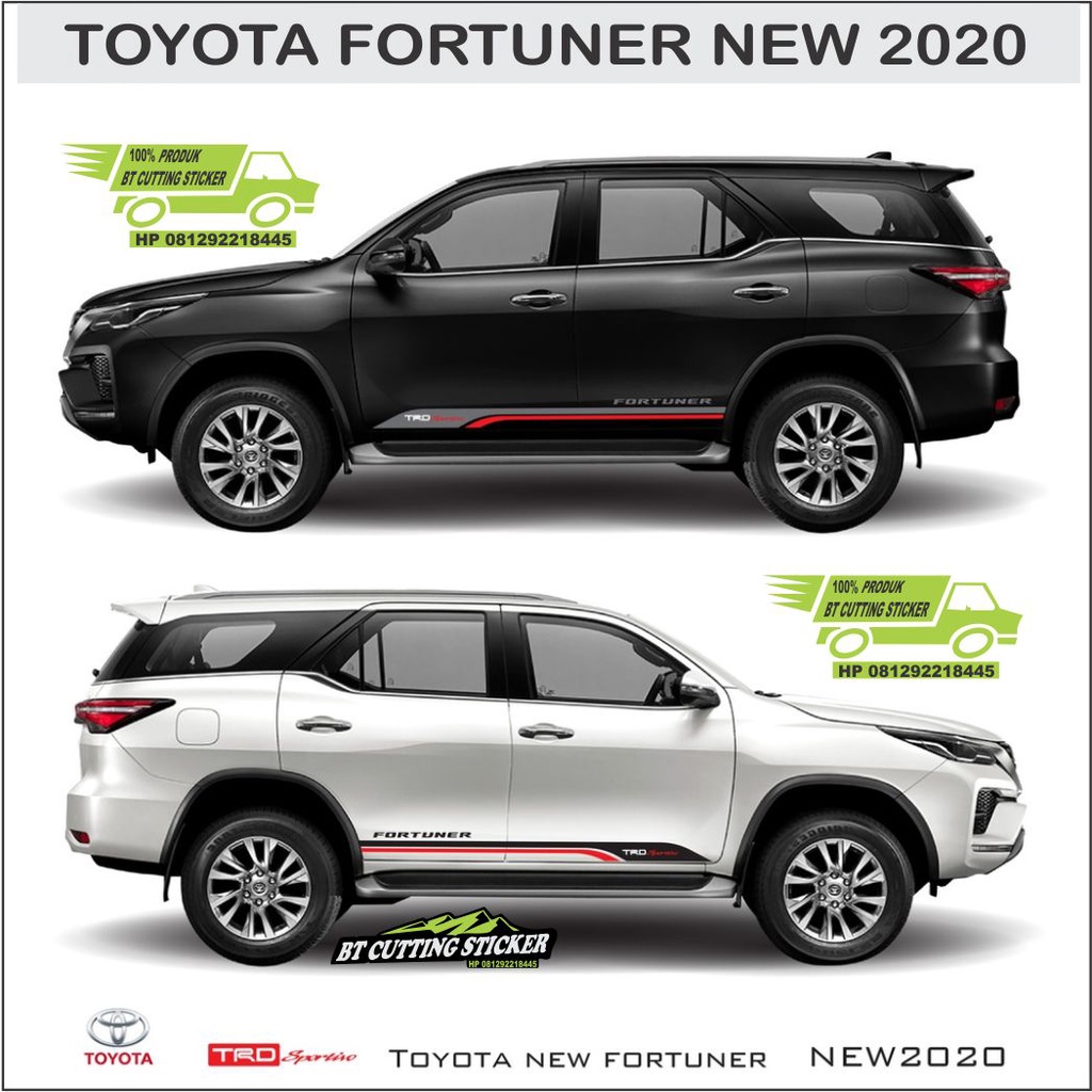 Jual Stiker Toyota new fortuner stiker samping mobil Stiker TRD ...