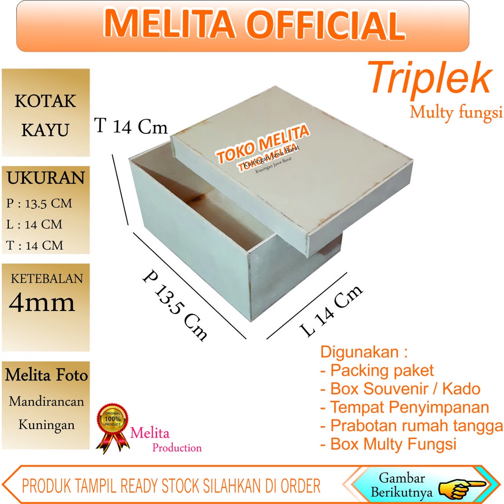 Jual Kotak 13.5x14x14 cm kayu teriplek 4mm box multi guna | Shopee ...