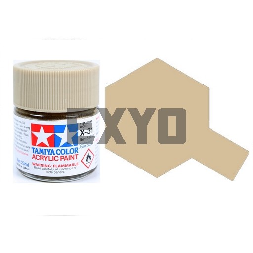 Jual Tamiya Acrylic X31 Titanium Gold 23 ML Cat Gundam Model Kit ...