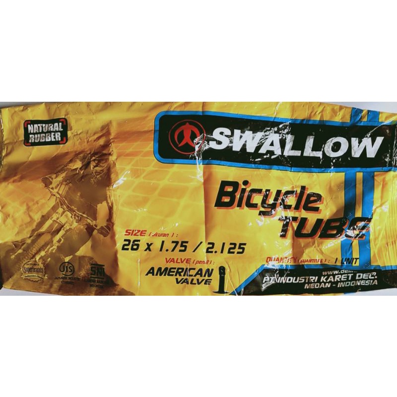 Jual Ban Dalam Sepeda Ukuran 26 x 1.75 / 2.125 SWALLOW & DELI TIRE | Shopee Indonesia