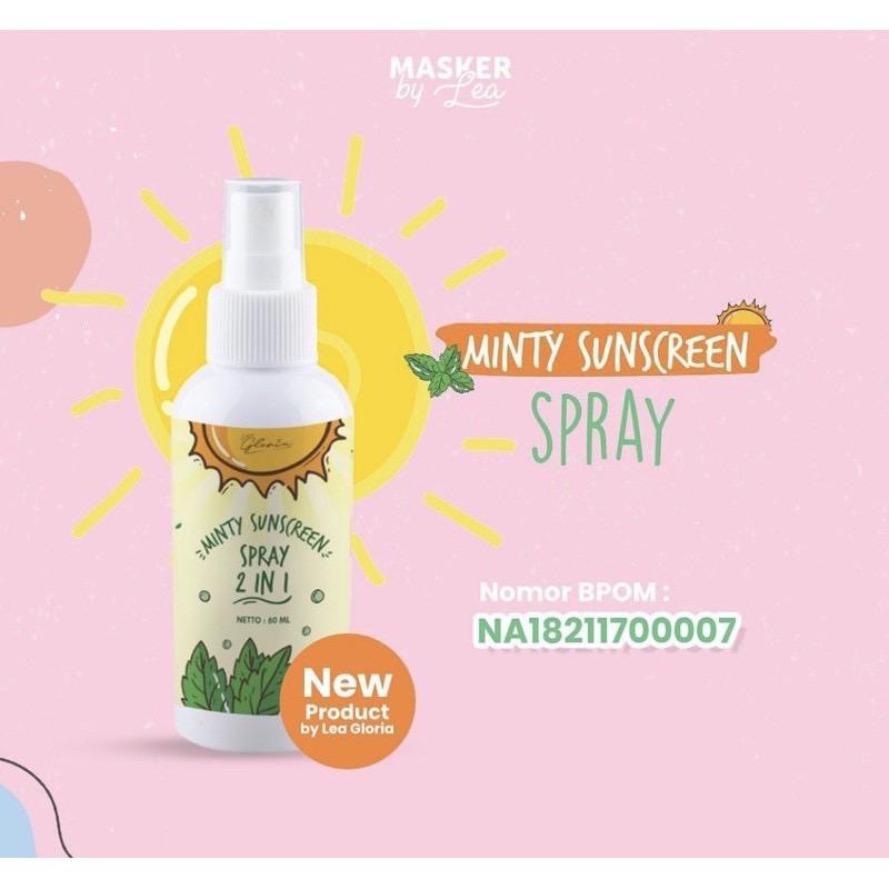 Jual [BPOM] MINTY SUNSCREEN SPRAY 2in1 BY LEA GLORIA 60ml / SUNSCREEN ...