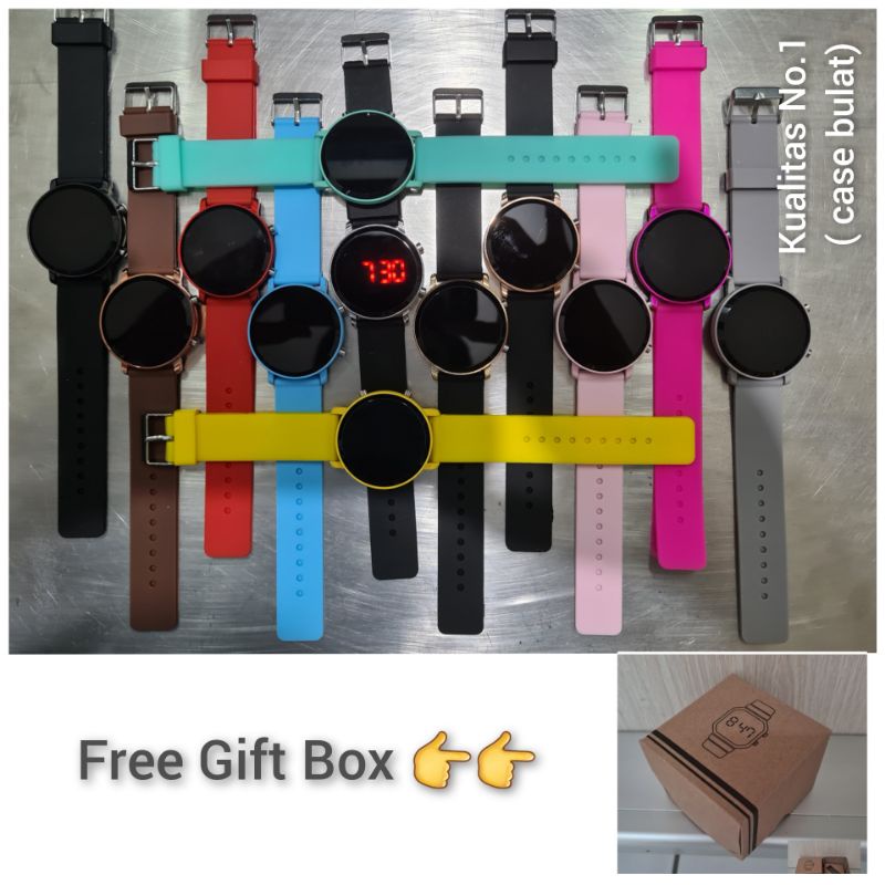Jual Jam Led Bulat original Free Gift box | Shopee Indonesia