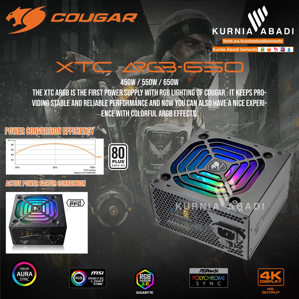 Jual COUGAR GAMING PSU XTC ARGB 650 - 650W POWER SUPPLY | Shopee Indonesia