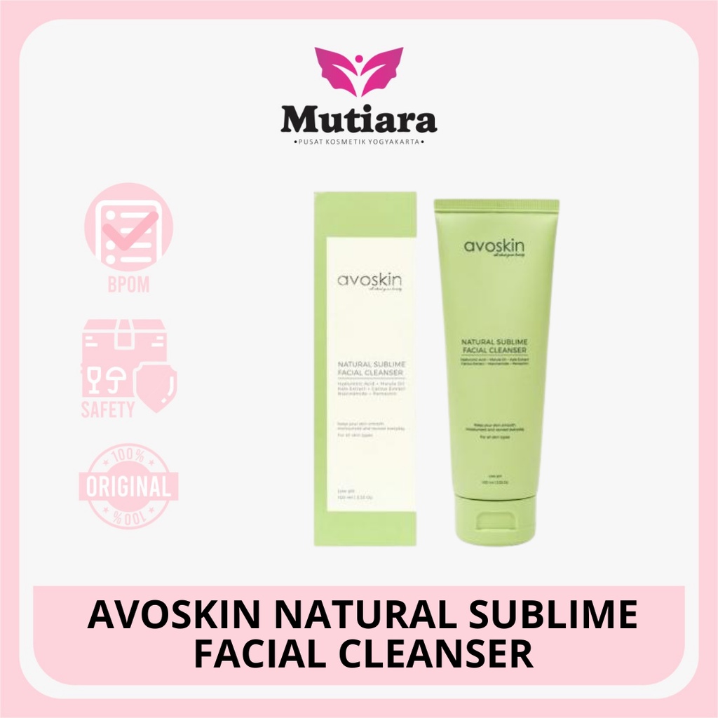 Jual AVOSKIN NATURAL SUBLIME FACIAL CLEANSER 100 ML | Shopee Indonesia