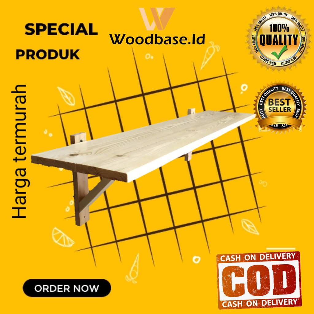 Jual rak ambalan / rak dinding / rak kayu / floating shelves / rak ...