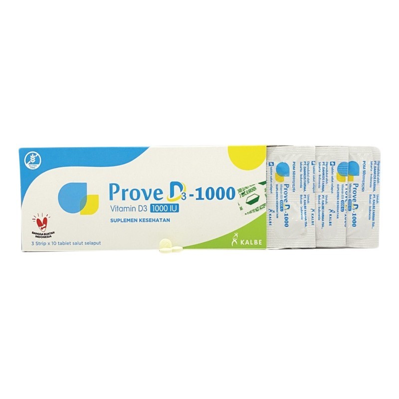 Jual Kalbe Prove D3 1000 IU 30 Tablet Suplemen Vitamin D Menjaga Daya ...