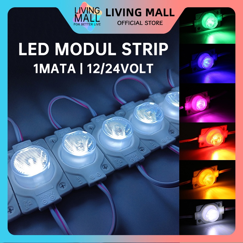 Jual LED Modul Strip 1 Mata 12V 24V / Lampu Modul Mata Timbul / 3030 SMD Waterproof | Shopee ...