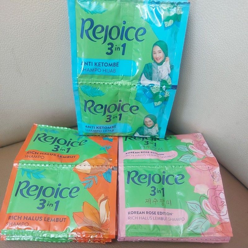 Jual Rejoice Shampo Rich Hijab 3in1 Korean Rose Renceng isi 12 sachet | Shopee Indonesia