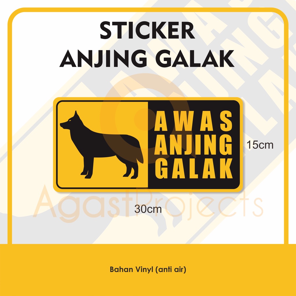 Jual Sticker Awas Anjing Galak Stiker Anti Air | Shopee Indonesia