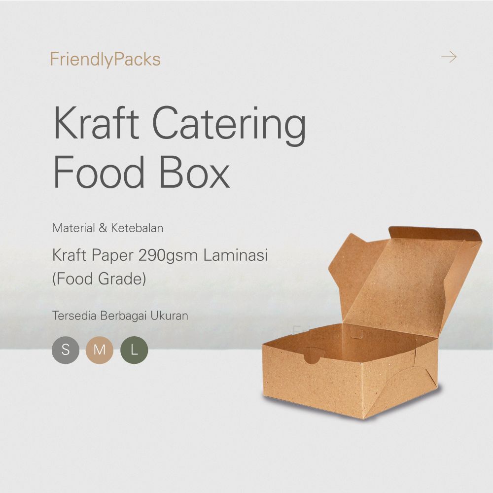 Jual Catering Food Box / Rice Kraft Packaging / Kotak Makanan / Dus ...