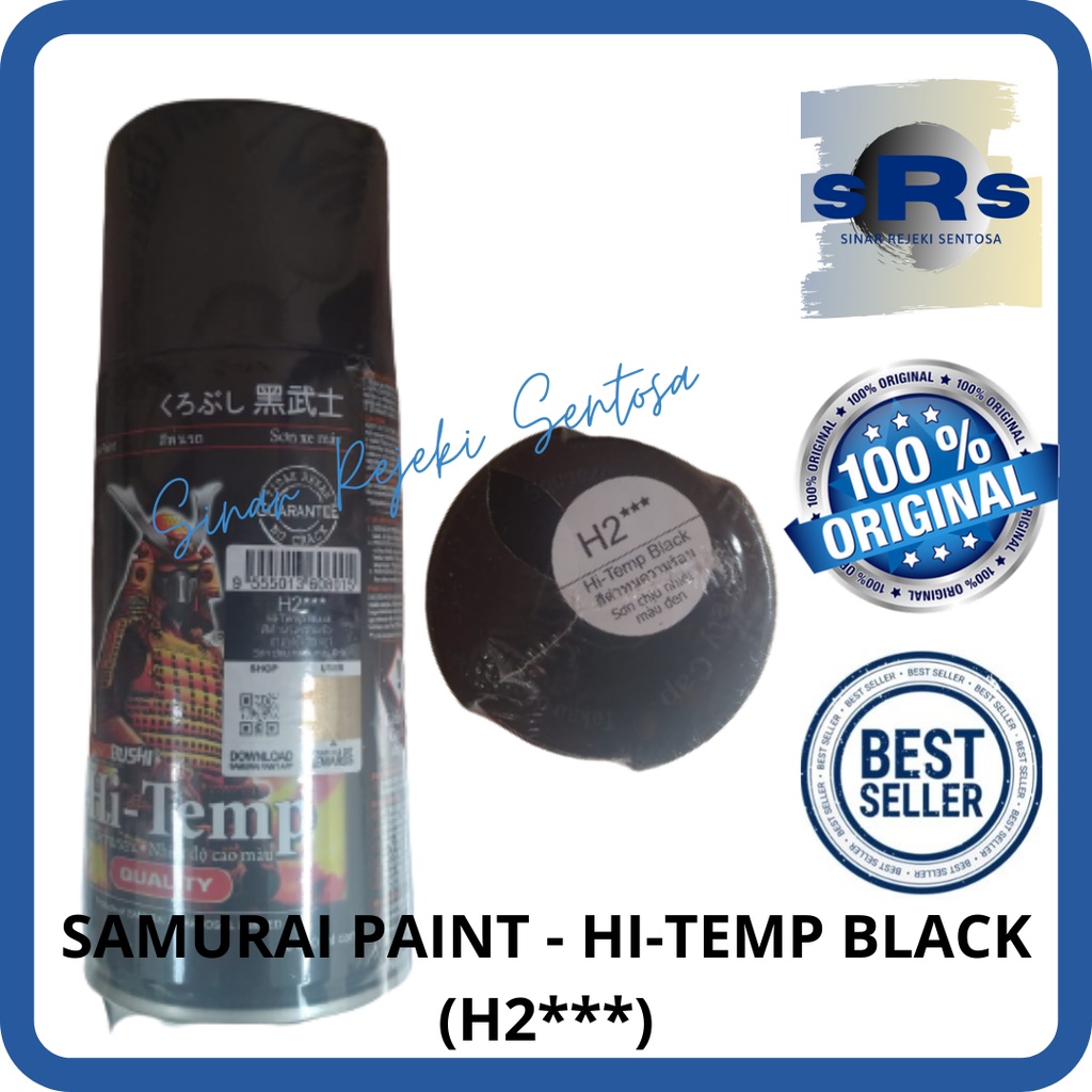 Jual SAMURAI PAINT - CAT SAMURAI AEROSOL H2*** HI-TEMP BLACK | Shopee ...