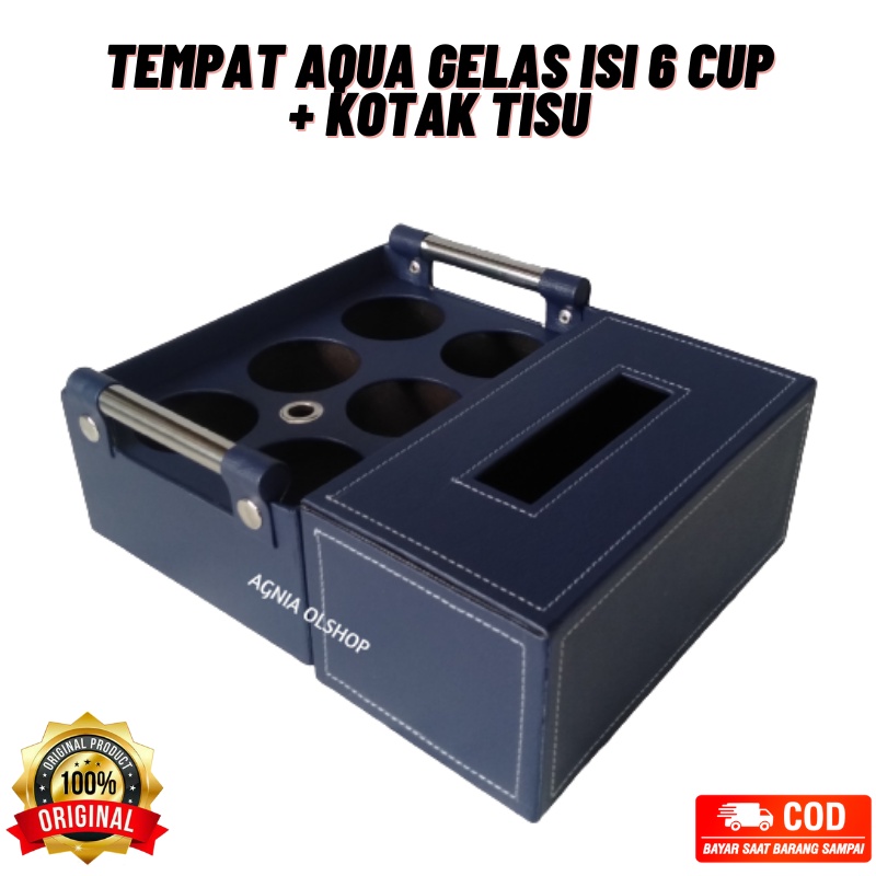 Jual Tempat Aqua Gelas Isi 6 Cup + Kotak Tissue Keranjang Air Mineral ...