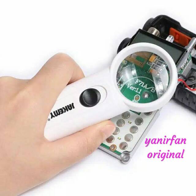 Jual Lup LED Kaca Pembesar 8X Jakemy Optical Magnifier Magnifying Glass ...