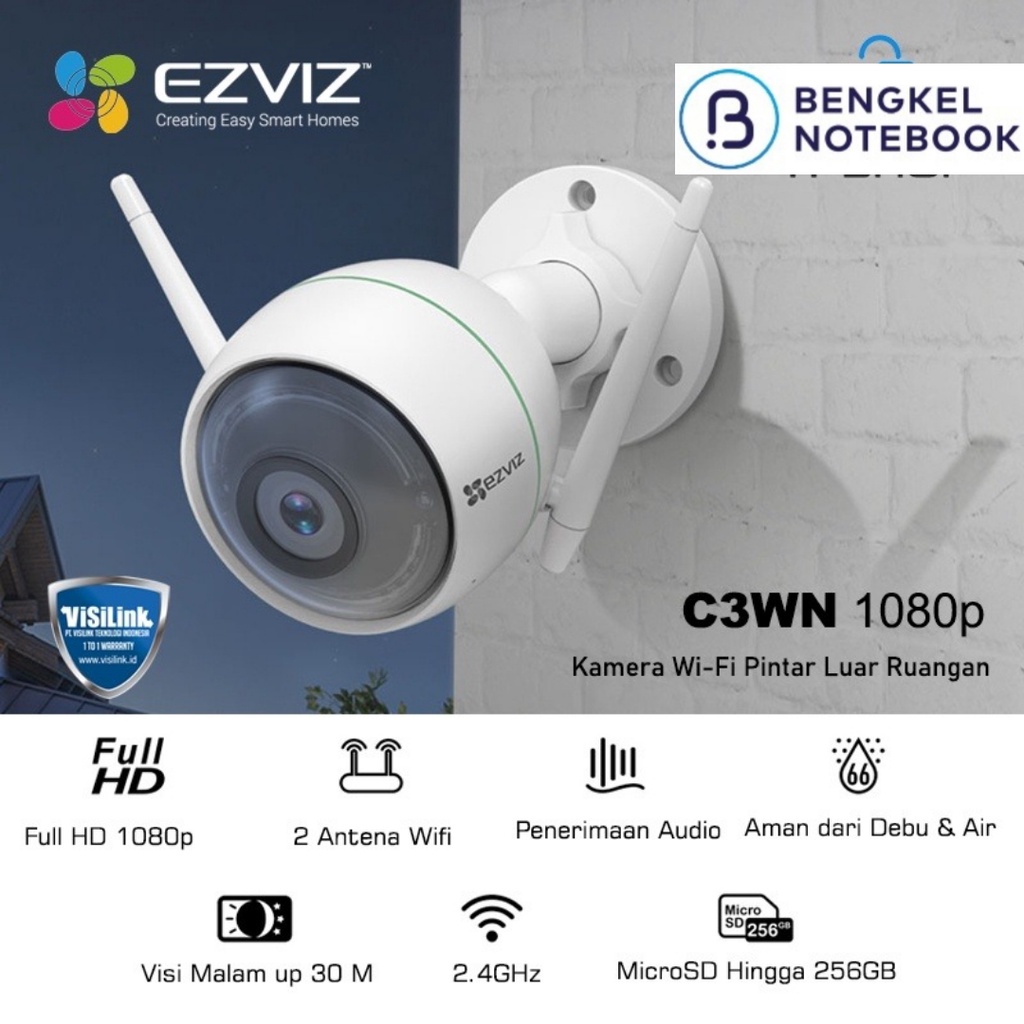 Jual Camera CCTV EZVIZ C3WN Full HD 1080P Wireless Camera Wifi Outdoor ...