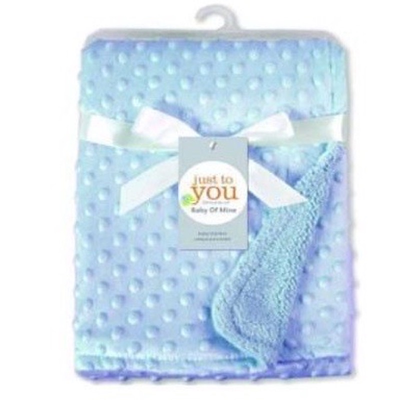 Jual Selimut Bayi Double Fleece Bubble Minky Dot Polos Bahan / Baby ...