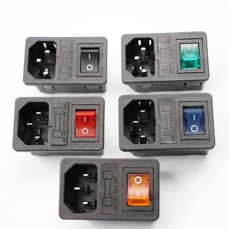 Jual Colokan Soket Power 10A 250VAC 3Pin IEC320 C14 dg Fuse | Shopee ...