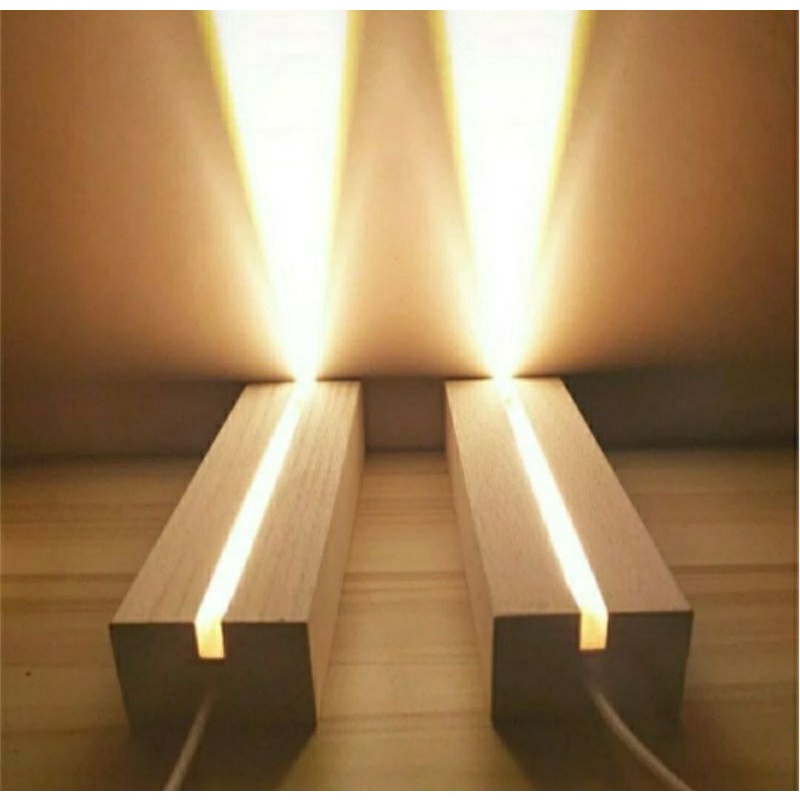 Jual Grosir STAND KAYU/TATAKAN KAYU/WOODEN STANDING AKRILIK LAMPU LED ...