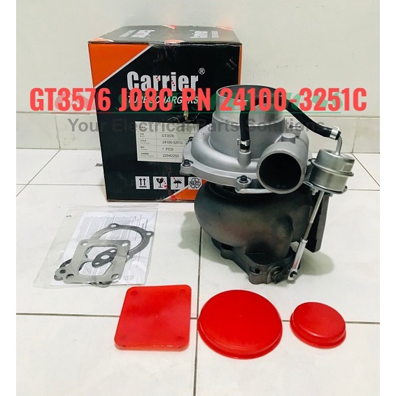 Jual TURBOCHARGER TURBO CHARGER HINO MODEL GT3576 J08C PN 24100 ...