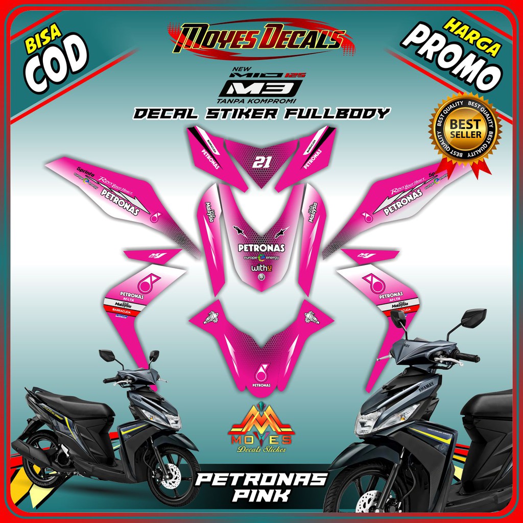 Jual stiker mio m3 pink fullbody-decal stiker mio m3 fullbody-stiker ...