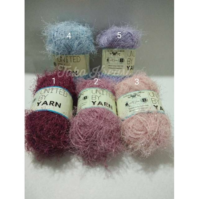 Jual Benang fancy / fancy yarn bahan polyester @50gr | Shopee Indonesia
